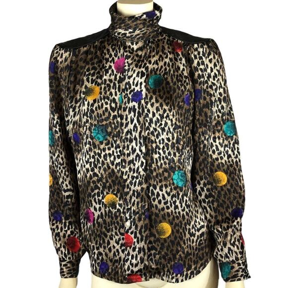 NICOLA | Tops | Vintage Mob Wife Nicola Animal Prints And Polkadot ...